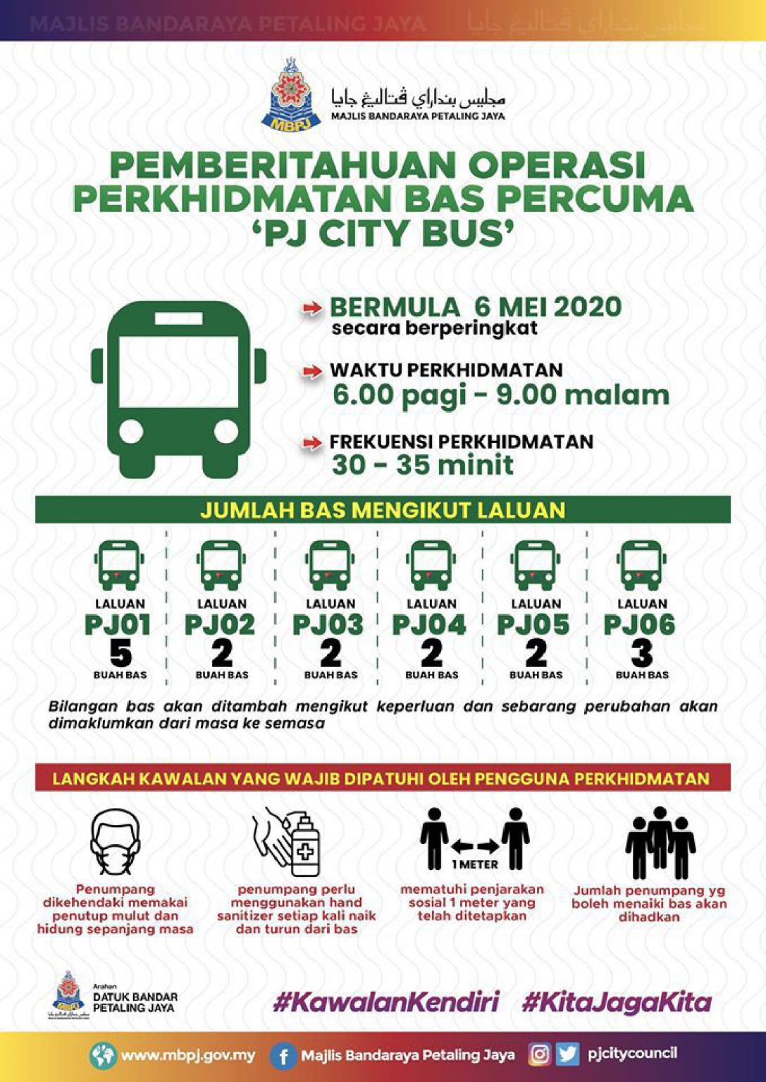 ‘PJ CITY BUS’ Free Bus Service | Causeway Link