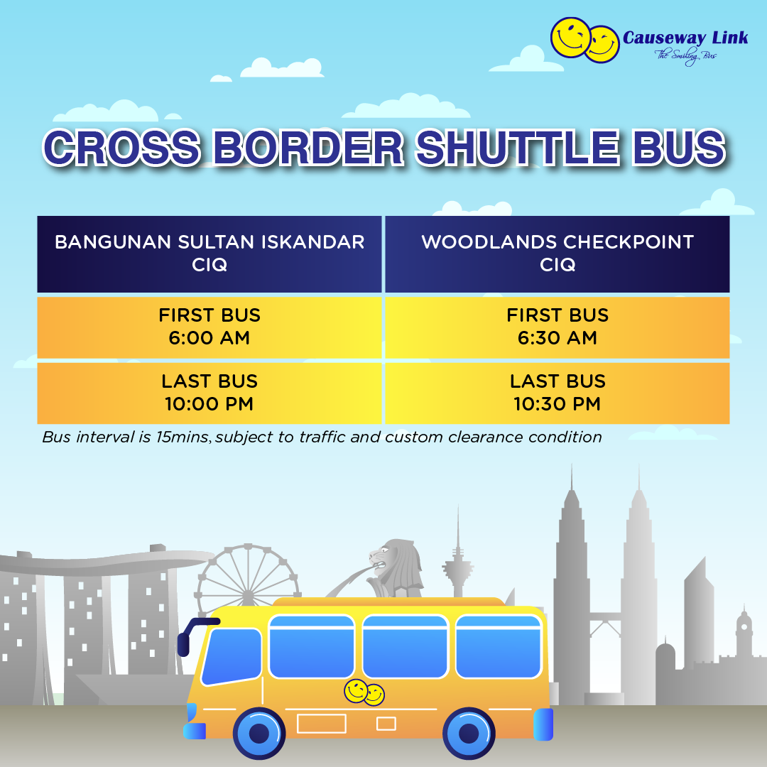Cross Border Shuttle Bus Between BSI CIQ & Woodlands CIQ | Causeway Link